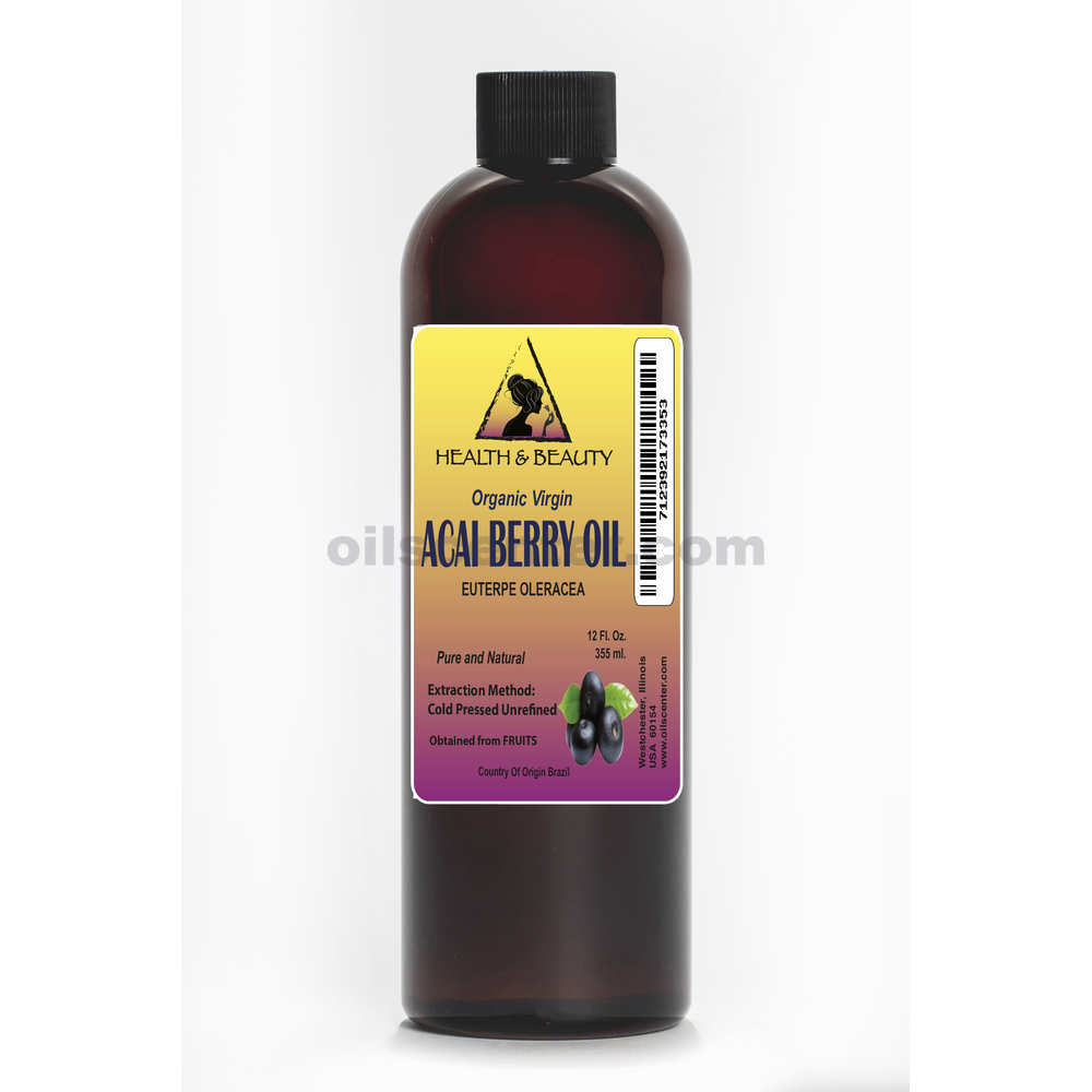 Acai Berry Oil Unrefined Organic Virgin Cold Pressed Premium Natural ...