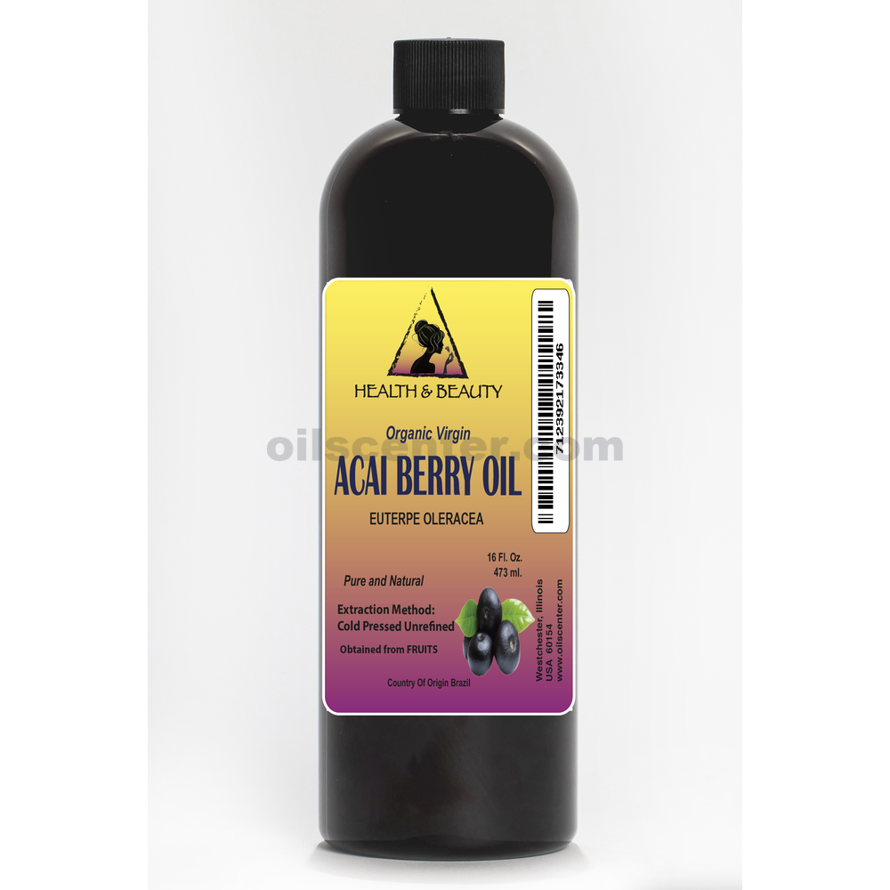 Acai Berry Oil Unrefined Organic Virgin Cold Pressed Premium Natural ...