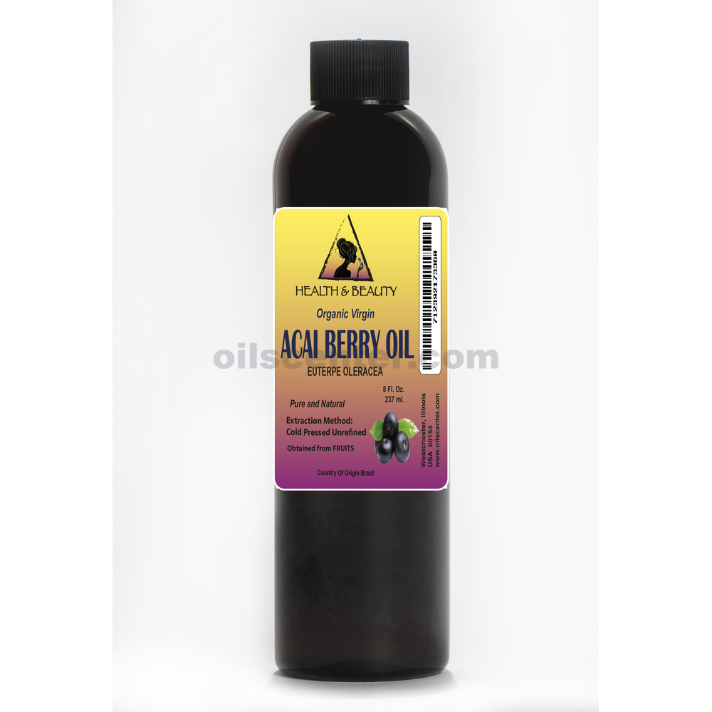 Acai Berry Oil Unrefined Organic Virgin Cold Pressed Premium Natural ...