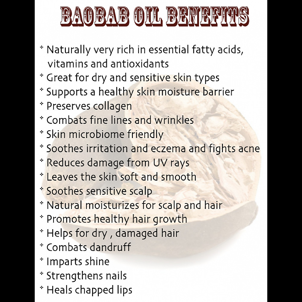 Baobab oil unrefined organic extra virgin cold pressed prime fresh pure ...
