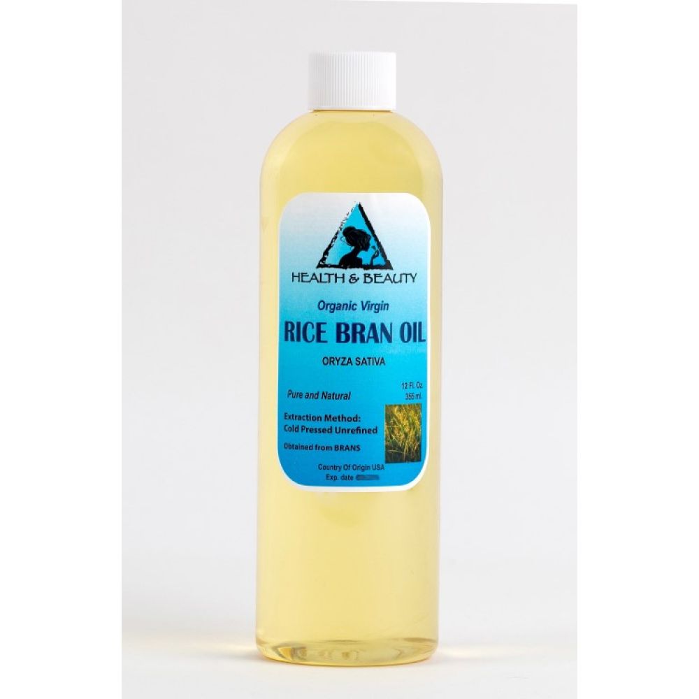 Rice bran oil unrefined organic carrier cold pressed virgin raw pure 12 ...