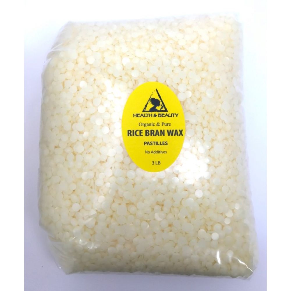 Rice bran wax organic flakes vegan beads vegetable pastilles pure 48 oz ...