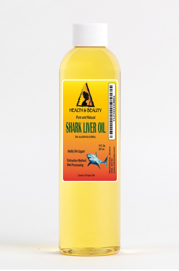 Shark liver oil with alkoxyglycerol natural pure liquid 8 oz buy