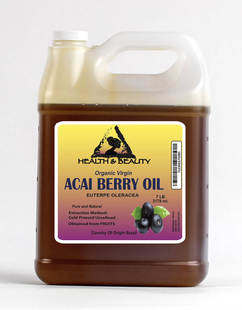 Aceite de baya Acai sin refinar virgen orgánica pura 7 lb acheter