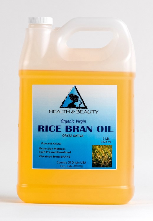 Rice bran oil unrefined organic carrier cold pressed virgin raw pure 7 ...
